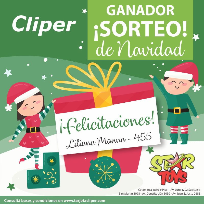 Sorteo Navidad 2020 – Cliper Tarjeta Novedades